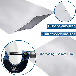 100 Pieces 1 Quart Mylar Bags 6 x 9 Inch, 5 Mil Mylar Bags for Food Storage Coffee Beans Dry Food, Thick Sealable Mylar Bag Medium Size