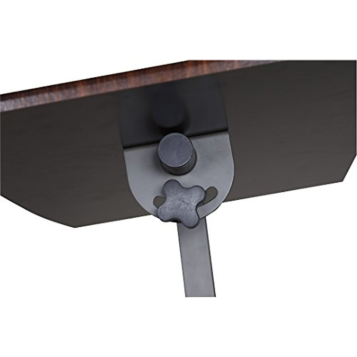 OneSpace Angle and Height Adjustable Mobile Laptop Computer Desk, Single Surface, Dark Walnut