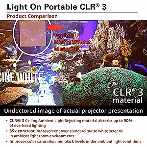 Elite Screens Light-On Series, 60-inch Diag.16:9, Ceiling Ambient Light Rejecting Folding-Frame Portable Projector Projection Screen, Exclusively for Ultra Short Throw Projectors, LPS60H-CLR3, Silver