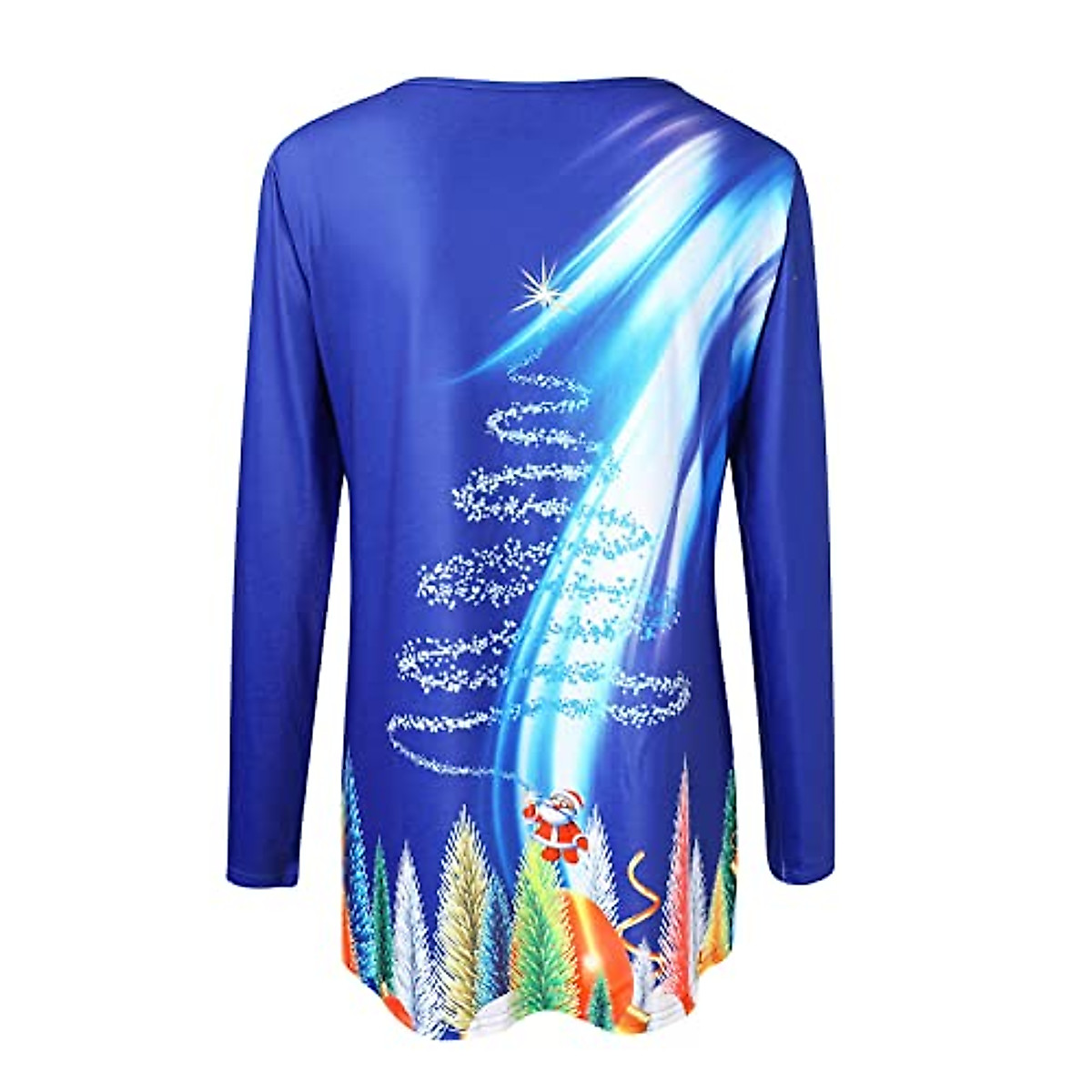 Women's Long Sleeve Oversized Crew Neck Solid Color Knit Pullover Sweater Tops V Neck Lantern Long Sleeve Blouse Hollow Out Casual Shirts Tops A200084 Blue