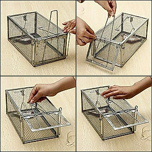 JGRZF Quality Chipmunk Trap 1 Door Humane Live Animal Mouse Cage Rat Mouse Mice Traps for Small Rodent Animals, for Indoor and Outdoor