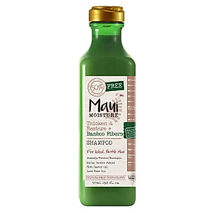 Maui Moisture Thicken and Restore Plus Bamboo Fibers Shampoo for Weak Brittle Hair, 19.5 Ounce