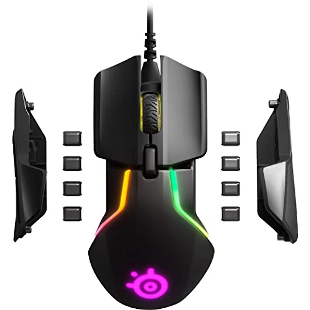 SteelSeries Rival 600 Wired Gaming Mouse - 12,000 CPI TrueMove3+ Dual Optical Sensor - 0.5 Lift-off Distance, RGB Lighting, USB PC Gaming Mice Compatible with Windows and Mac Computer/Laptop (Renewed)