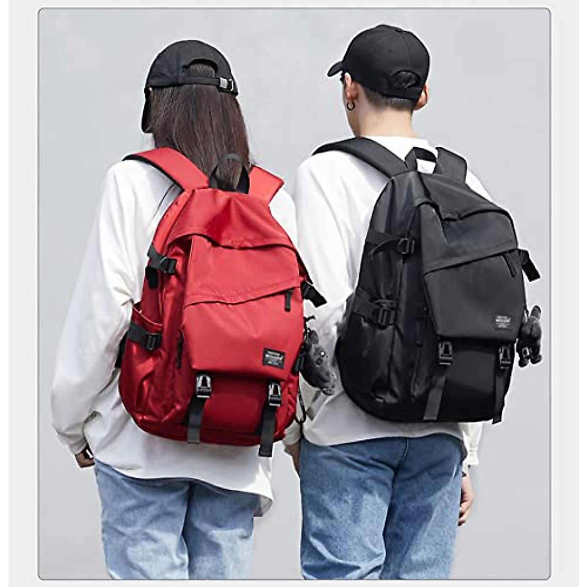Sqodok Backpack for School Backpacks for Girls Black Bookbag for Women Men Teen College Shool Bag for Middle School High School Cute Casual Daypack Aesthetic Rucksack Back Pack for Travel