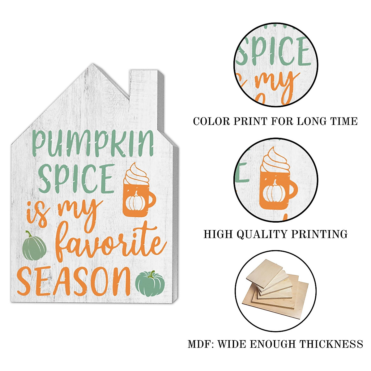 cocomong Fall Tiered Tray Decor, Fall Decor - Farmhouse Decorations for Home, Hello Fall Pumpkin Wood Sign Set of 3 Kitchen Table Decor, Maple Leaf Wooden Block Autumn Fall Decorative Supplies