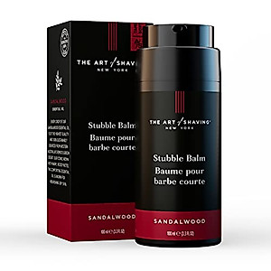 The Art of Shaving Beard Balm, Conditioner for Stubble to Hydrate Skin and Hair, Sandalwood, 3.3 Oz
