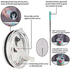 30 oz Tumbler with Lids and Straws,18/8 Stainless Steel Vacuum Insulated Coffee Tumbler,Insulated Travel Mug Water Cup with Leak-Proof Straw Lid & Flip Lid,3 Metal Straws,1 Cleaning Brush & Gift Box