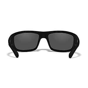 Wiley X WX Omega Sunglasses, Safety Glasses for Men and Women, UV Eye Protection for Shooting, Fishing, Biking, and Extreme Sports, Matte Black Frames, Tinted Lenses