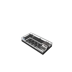 Micro Connectors S08-303-IA - Acrylic Internal USB 2.0 Hub with Magnetic Base - 5 USB 2.0 Ports Expansion