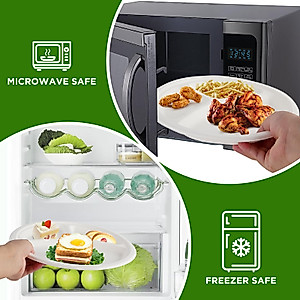 Disposable Paper Plates 9 Inch with 3 Compartment [125 Pack]-100% Compostable Heavy Duty Plates, Biodegradable Paper Plates Made from Sugar Cane Fibers, for Parties, Daily Meals, Dinners, BBQ (White)