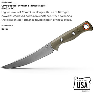 Benchmade - MeatCrafter 15500 Hunting and Cutlery Knife with OD Green G10 Handle (15500-3)