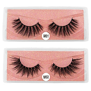 Wholesale Eyelashes 10/20/30/50/100 Pairs Faux 3D Mink Lashes Bulk Natural False Eyelashes Set Makeup Thick Mink Eyelashes Pack (Mix 10 pairs)