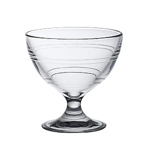 Duralex Made In France Gigogne Glass Ice Cream Cup (Set of 6), 8.75 oz, Clear