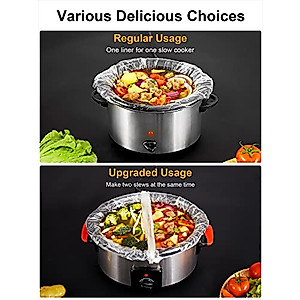 SMARTAKE Slow Cooker Liners, Crock Pot Liners 13"x 15" Crockpot Liners Disposable, Crockpot Bags Liners Small Size Fit 1.5QT to 3QT for Slow Cooker, Crockpot, Cooking Trays, 30 Liners
