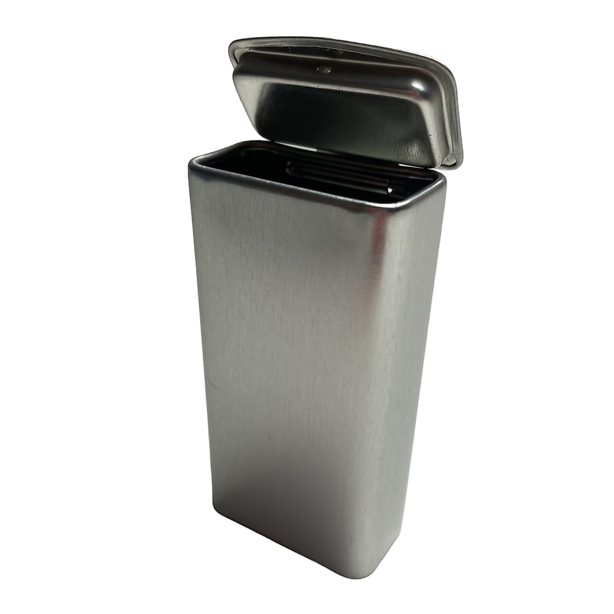 MagnaKoys Rectangular Silver Metal Hinged Lid Tin Containers (3 Pack)