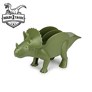 TriceraTACO Taco Holder, Set of 1 - Dinosaur Novelty Taco Stand Party Plate Serveware - Holds 2 Tacos!