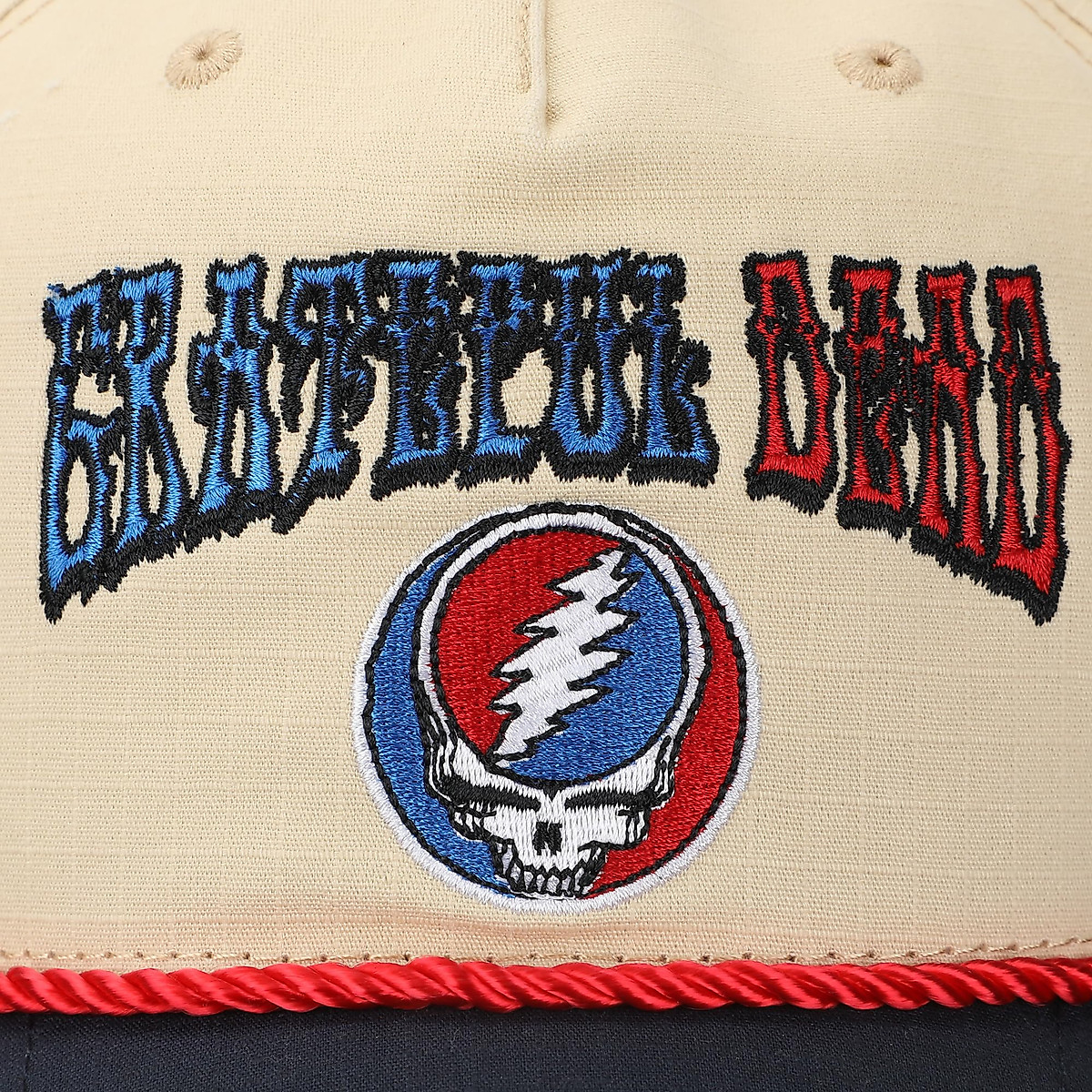 Bioworld Grateful Dead Logo Adult Tan Rope Snapback Hat