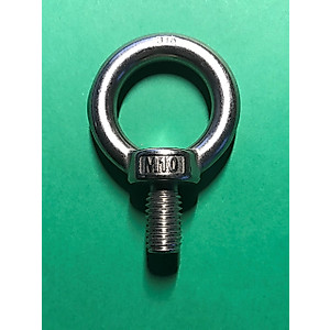 US STAINLESS 2 Pieces Stainless Steel 316 Lifting Eye Bolt 10mm M10 Marine Grade Pitch of 1.5