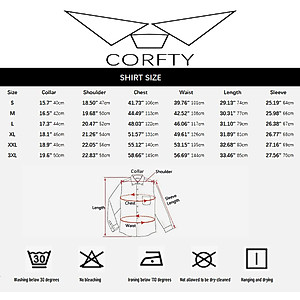 corfty Men Long Sleeve Dress Shirt - Regular Fit Stretch Free-Wrinkle Casual Button Down Shirt (Grass Green, XX-Large)