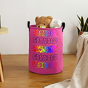 Customized Name Laundry With Personalized Text Dirty Clothes Basket Hamper for Bedroom Livingroom Boy Girls Family