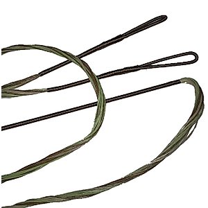 TRI COLOR CAMO B-50 Dacron REPLACEMENT RECURVE BOWSTRING - 14 STRAND BOW STRING FOR BOWS UP TO 50 LBS. - ACTUAL STRING LENGTH IN INCHES - By Traditional Gear Archery Products (Multiple Sizes) (57 INCH ACTUAL LENGTH)