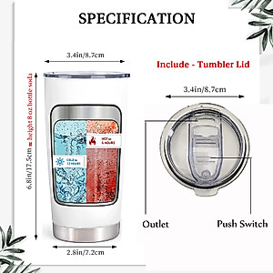 Cute Sea Turtle 20 oz Tumbler with Lid, Vacuum Insulated Tumblers Cup for Birthday Festival Gifts for Men Women