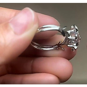 The Galadriel Nenya Charm Ring 3ct 5A Zircon with love jewelry box ~ Rings of Power ~ 925 Sterling Silver ring for women ~ silver white