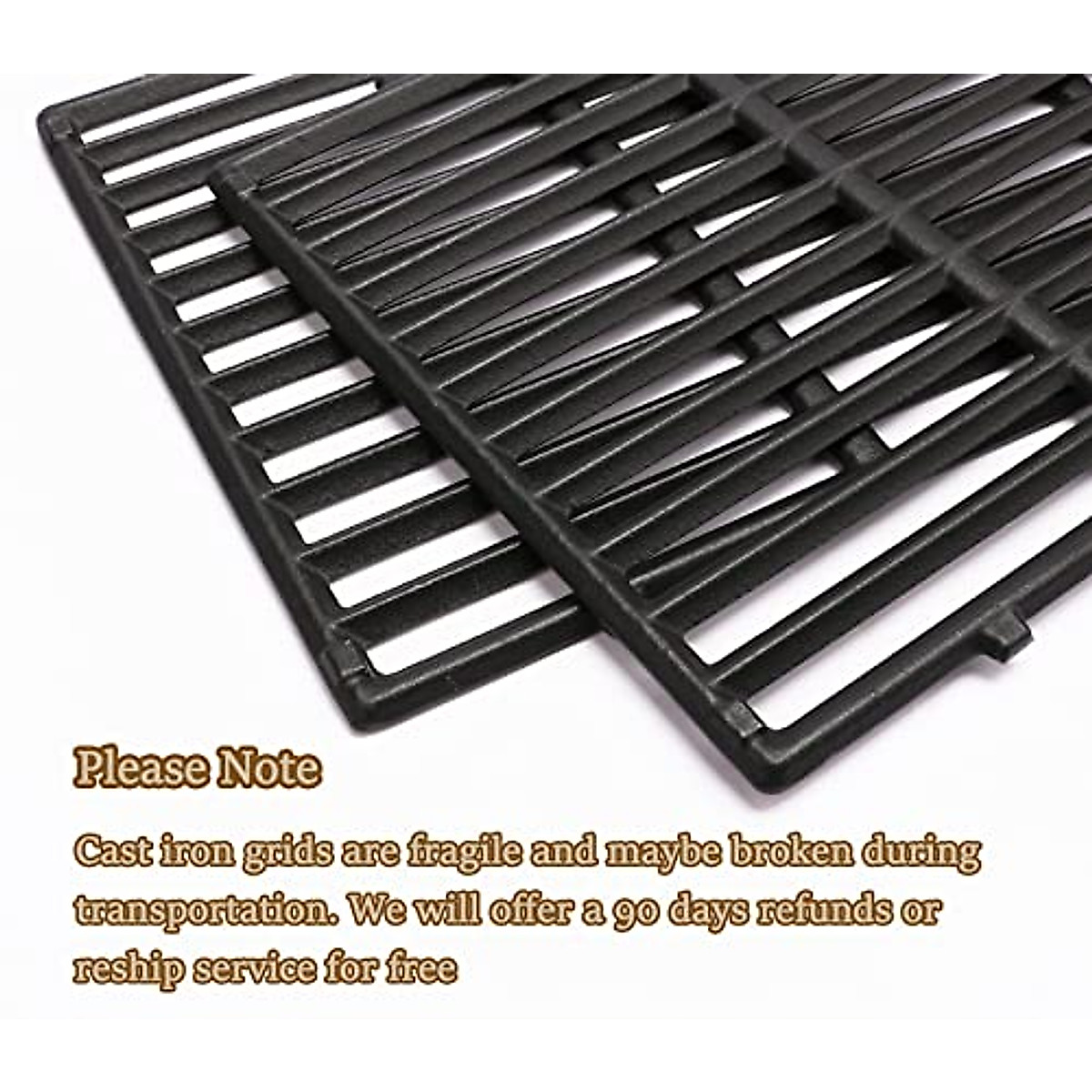 QuliMetal 18.7" Cooking Grates and 17 Inch Flavorizer Bars for Weber Genesis II/LX 400, Genesis II E410, E435, S435 (2017 and Newer) Series Gas Grills