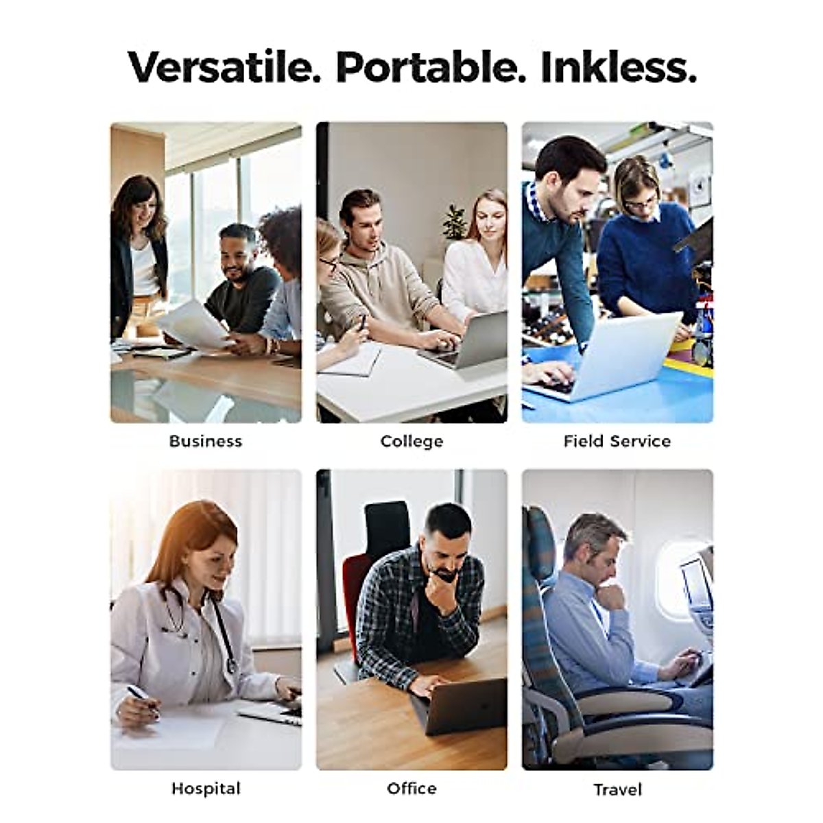 paperang Portable Thermal Printer Supports A4 Paper for Mobile Monochrome Prints, Wired Printing for Windows & macOS via USB and Wireless Printing for iOS & Android Devices via Bluetooth