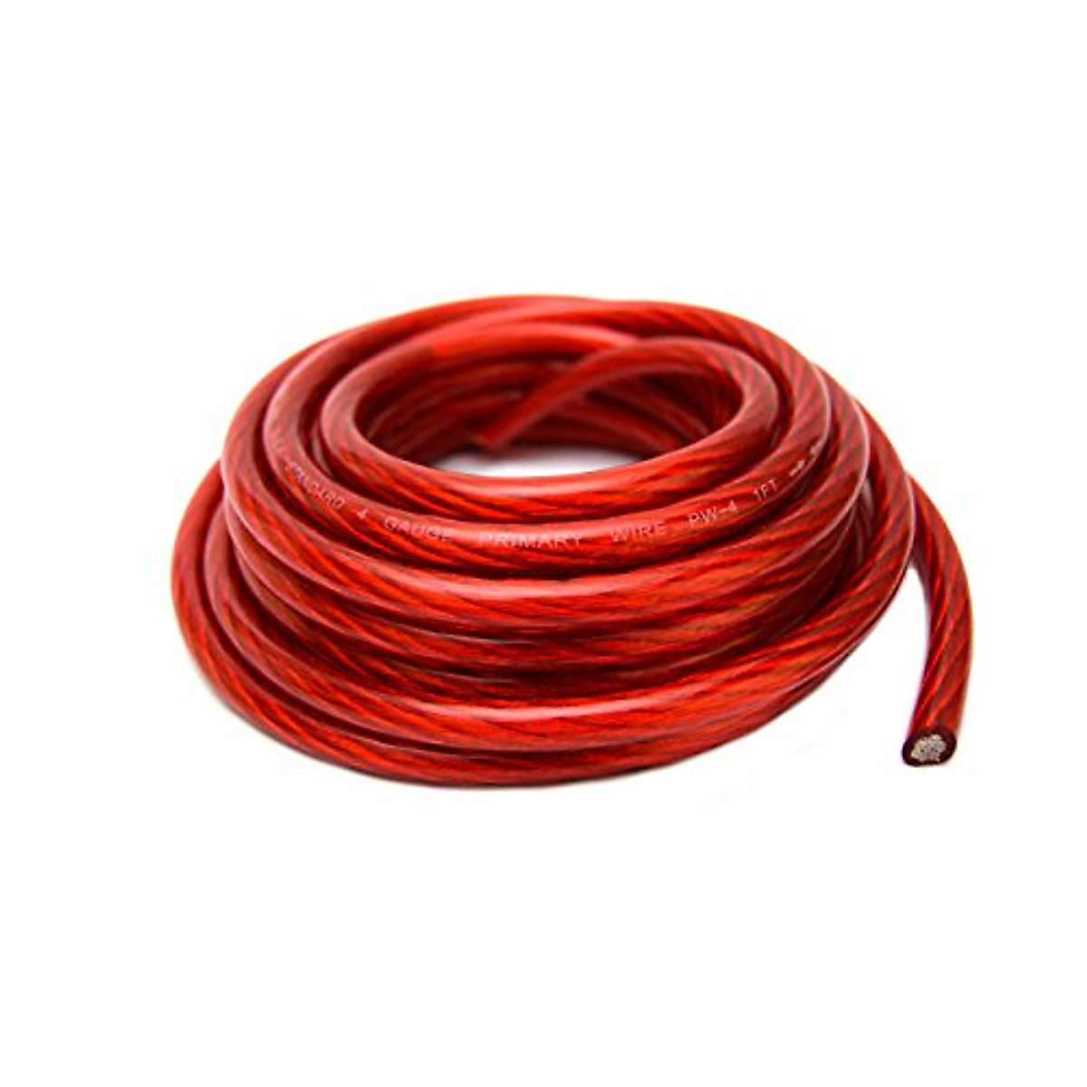 4 Gauge 25' BLACK and 25' RED Car Audio Power Ground Wire Cable 50' ft Total