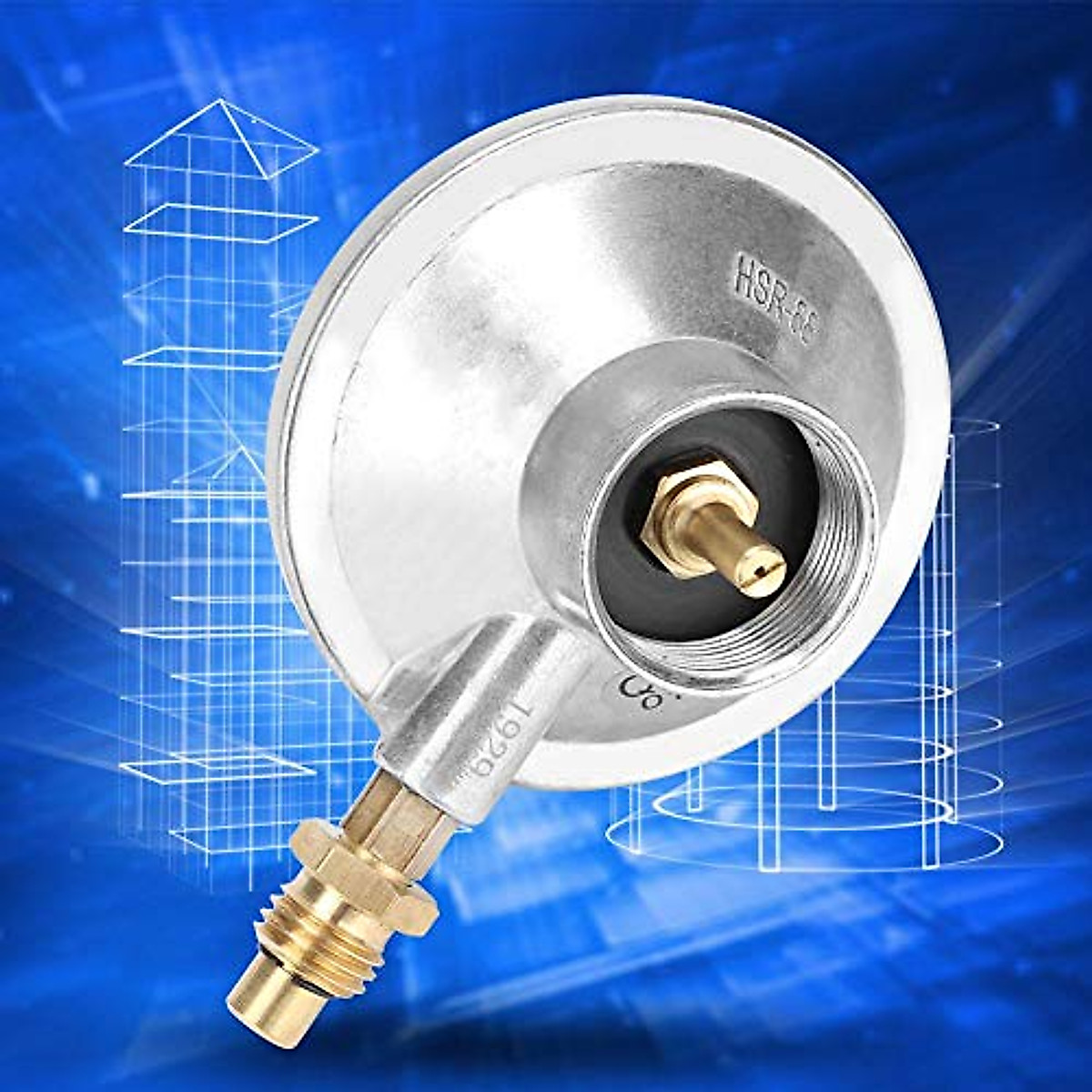 Adjustable Grill Regulator, Durable Gas Zinc Alloy Low-Pressure Regulator, Thread Burner Accessory for Camping Barbecues Easy to Install