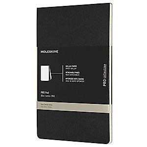 Moleskine PRO Pad, Soft Cover, Large (5" x 8.25") Ruled/Lined, Black, 96 Pages