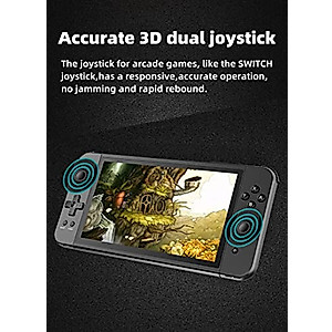 CZT 7-inch Quad-core Game Console Precise Dual Joystick Supports Multiple emulators Built-in 9000 Games Search/Favorites/Save HDMI Output mp3/mp4 Free Protection case