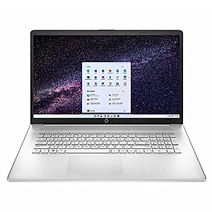 HP Light Thin Laptop, 17.3 Brightview Touchscreen, 6 Core AMD Ryzen 5 5500U 4GHz >i7 1065G7 , Type Silver HP 17 HP 17