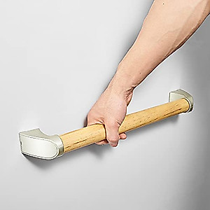 Wooden Grab Bar Wall Mounted Durable Grab Rails for Home Bathroom Withstand 80-100kg(Size:34cm/13.39inch)