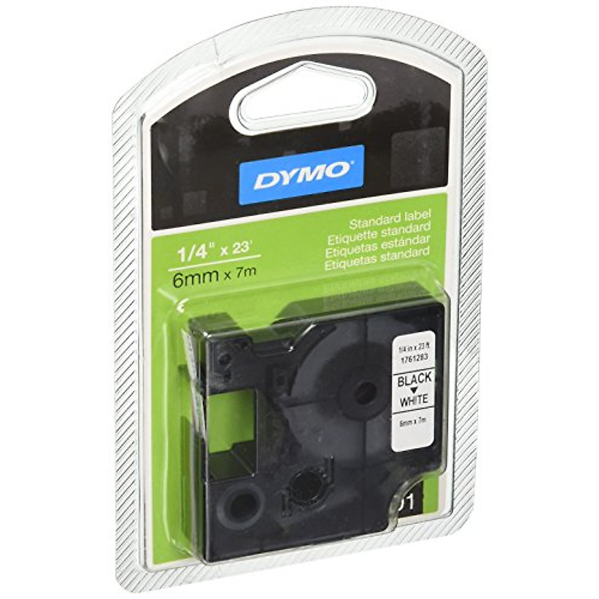 DYMO D1 Poly 1/4-Inch Black/White, BL1 (1761283)