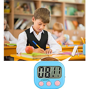 Digital Kitchen Timer, Big Display Screen, Loud Alarm, Strong Magnetic Backing Stand, Cooking Baking Kids Classroom Teacher Game Timers, Minute Seconds Count Up Countdown and Simple Operation(4 Pack)