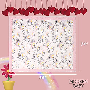 MODERN BABY Super Soft Baby Blanket Set with Security Blanket Lovey Newborn to Toddler Plush Blanket Gift Set