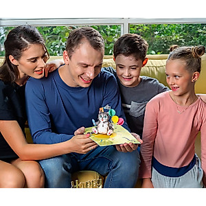 Paper Love 3D Pop Up Birthday Card, Birthday Cat, For Adults and Kids - 5" x 7" Cover - Includes Envelope and Note Tag