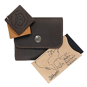 Hide & Drink, Fishing Lure Wallet for Hooks, Squid Jig Organizer - Handmade from Full Grain Leather - Bourbon Brown
