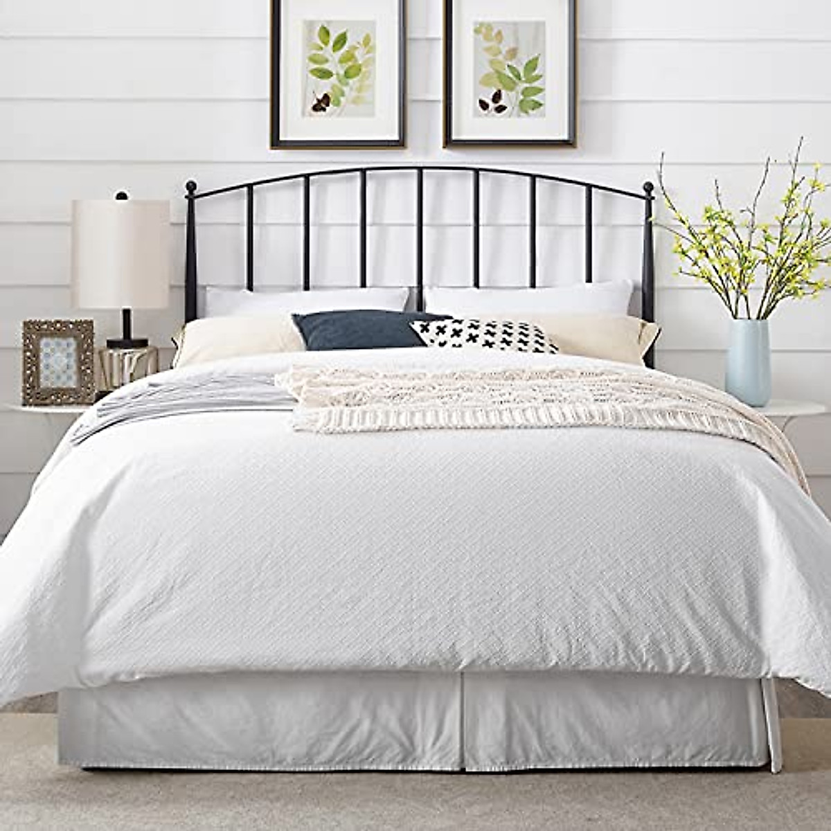 Crosley Furniture CF91002-601BK Whitney Arched Metal Headboard, King, Black