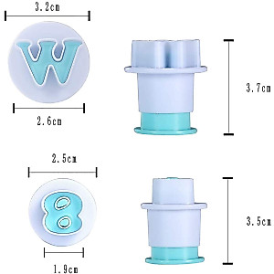 0-9 Numbers Cake Mold, Fondant Cookies Plunger Cutter Mold, DIY Chocolate Sugarcraft Stamp Impress, Numbers Cookie Cutters, Cookie Mold, Cookie stamp, Number Fondant Mold DIY Biscuit Cake Molds
