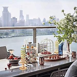 WILLOWDALE Farmhouse Donut Stand Holder Doughnut Bagel Display Rustic Wood Stacker Tower for Bridal Showers,Wedding Birthday Parties, Party Decorations Supplies Dessert Table-2 PCS