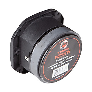 1x Gravity WZ50TW 1500W Heavy Duty Titanium Super Tweeter Loud Speaker 4-Ohms for Car, Van, ATV, Motorcycle, and Competition (Black)