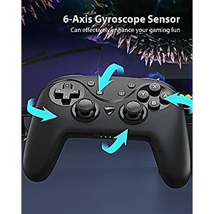 YCCTEAM Switch Controller Compatible With Switch/Switch Lite/Switch Oled, Switch Pro Controller with NFC, Turbo, Dual Vibration Function and Wake Up