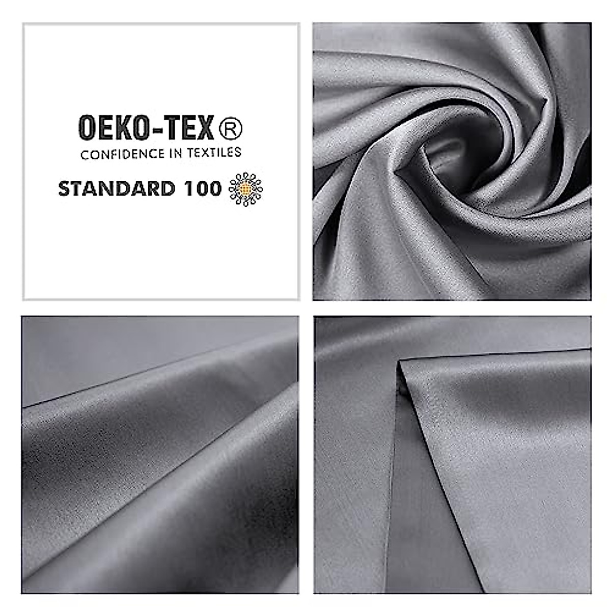 Silk Pillowcase for Hair and Skin, Lacette 22 Momme 6A Soft Mulberry Silk Pillowcase with Hidden Zipper, 600 Thread Count, Dual Side Silk/Wood Pulp Fiber, Gift Box(Grey, Standard 20"x26", 1 Pack)