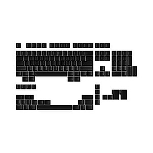 Ranked Blank Premium Keycap Set | 1.4 mm Thick PBT | Cherry Profile for Mechanical Keyboard (Black, 139 Keys)