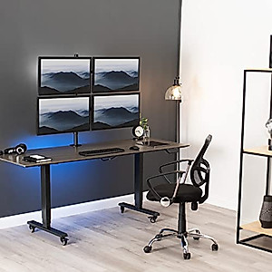 VIVO Quad 13 to 30 inch LCD Monitor Desk Mount, Fully Adjustable Stand with Tilt and Swivel, Holds 4 Screens with Max VESA 100x100, STAND-V004