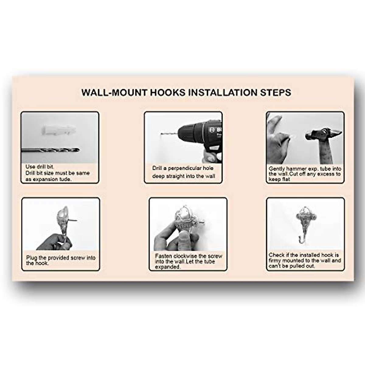 Swivel Wall Hooks- Iron and Ceramic Hooks- Foldable Coat Wall Hook - 3 Prong Wall Hooks- Unique Wall Hooks- Vintage Towel Hooks- Tri Arm Wall Hooks- Tri Antique Coat Hooks