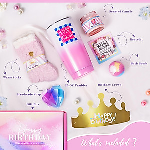 Birthday Gifts for Women, Happy Birthday Gifts Basket, Not A Day Over Fabulous Tumbler Gifts Set, Birthday Gifts for Her, Wife, Sister, Mom, Bestie, Coworker, Daughter, Unique Birthday Gifts Box